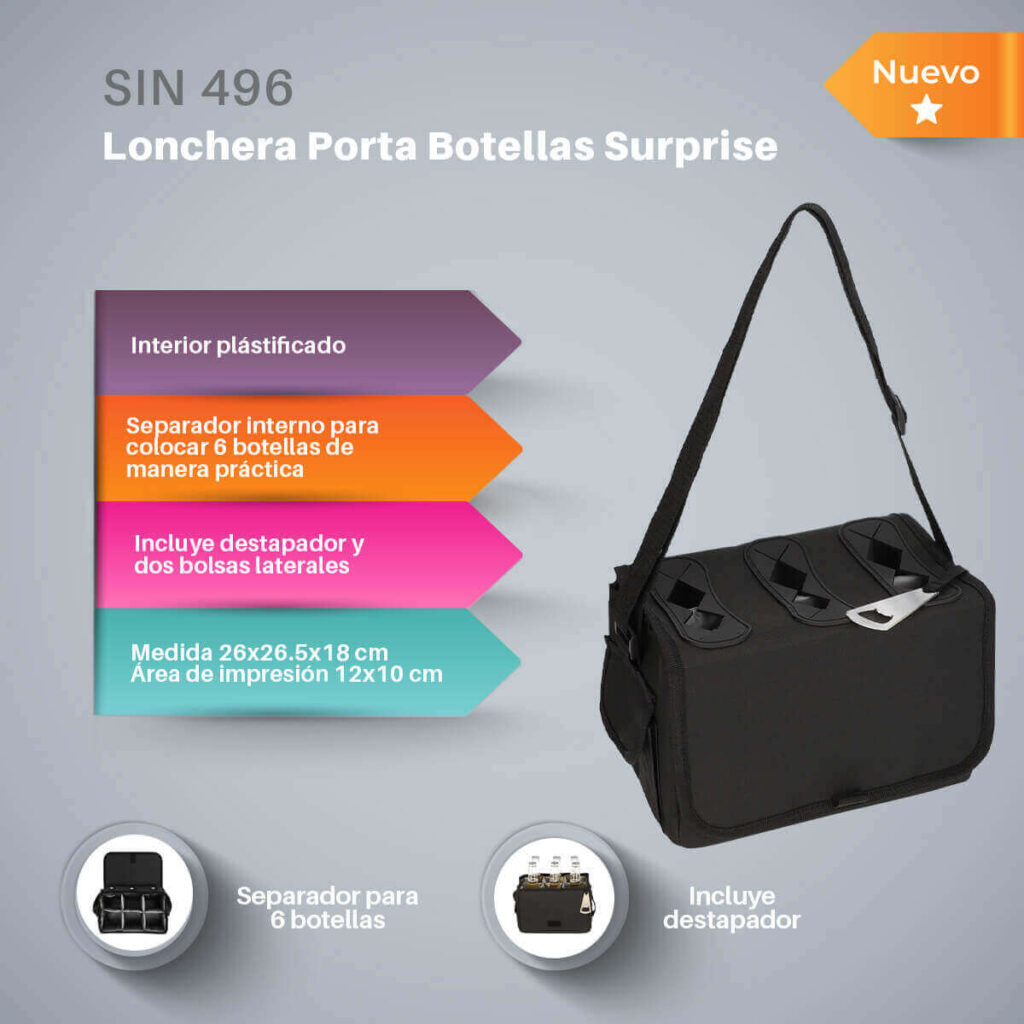 LONCHERA PORTA BOTELLAS SURPRISE – https://www.kuva.mx
